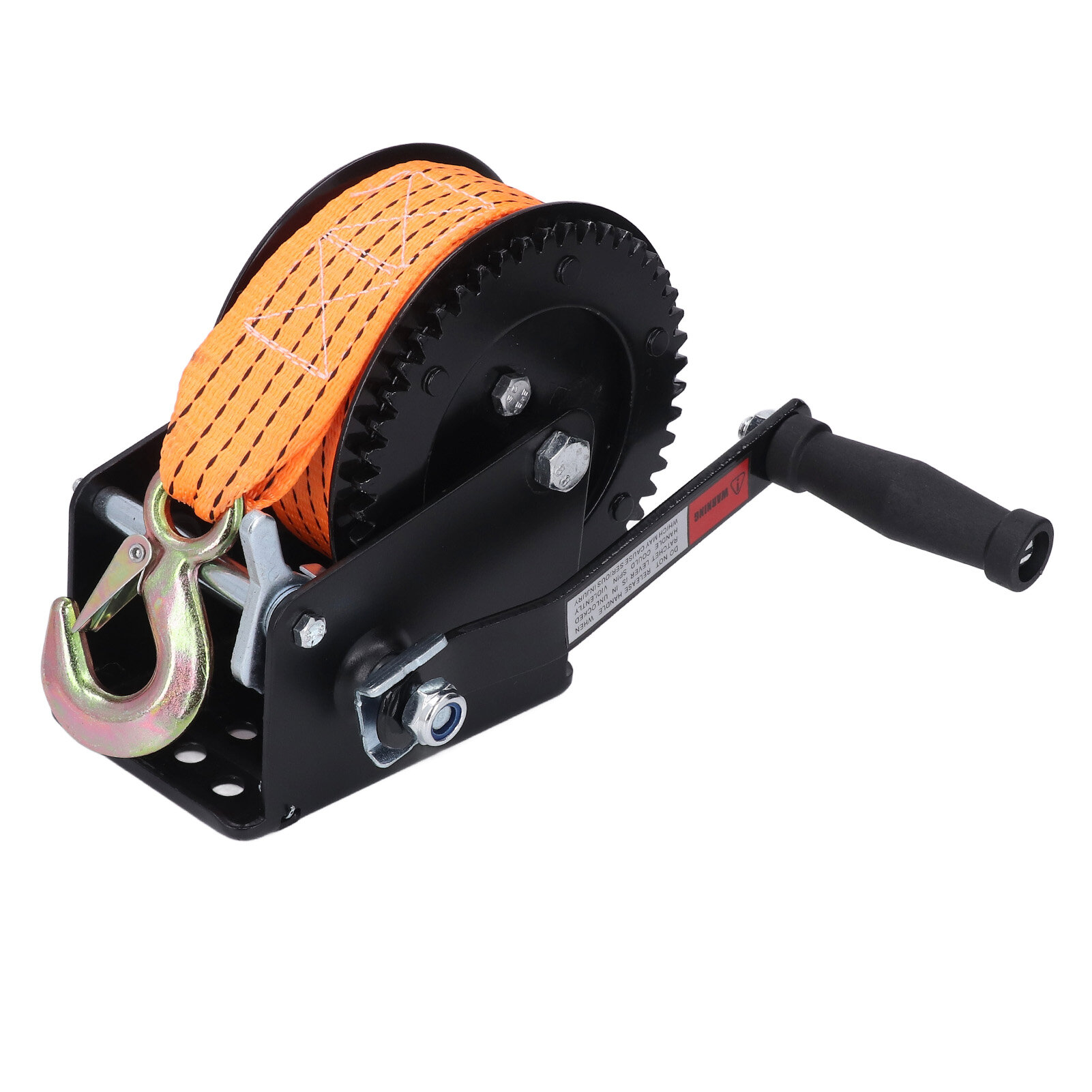 Ручная лебедка 725 кг с полиэстеровым ремнем 10м для лодки и трейлера