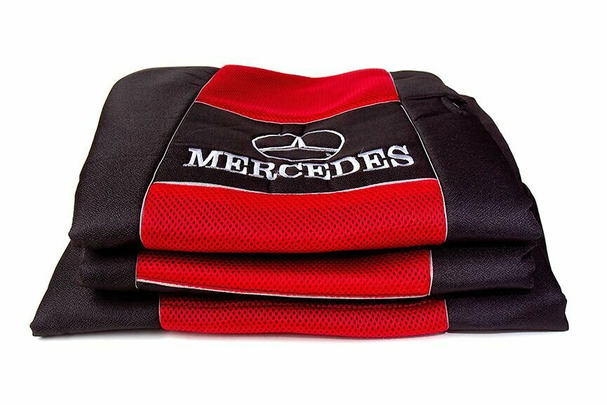 Чехол сиденья MERCEDES ACTROS Megaspace, AXOR, ATEGO (1 ремень / 1 высокое, 1 низкое сидения) Красный