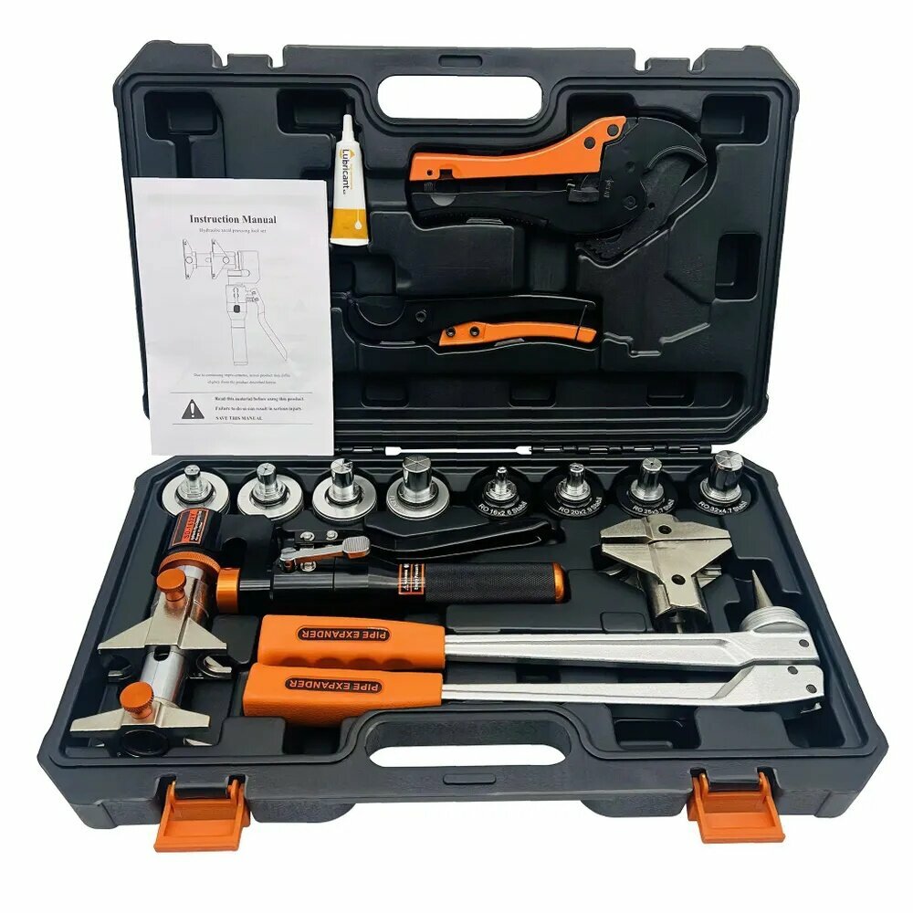 Опрессовочник гидравлический инструмент пресс для труб REHAU PEX FLEX PINK - STABIL и аксиальных фитингов 16 - 32