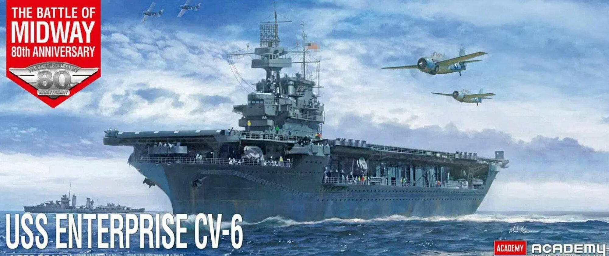 Academy Hobby 14409 1/700 USS Enterprise CV-6 Битва при Мидвее сборная модель корабля