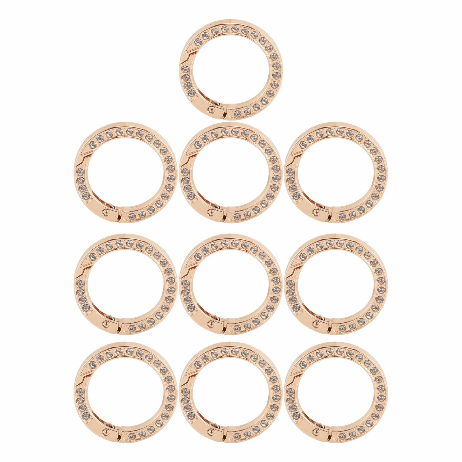 10шт Пружинные Кольца Золото