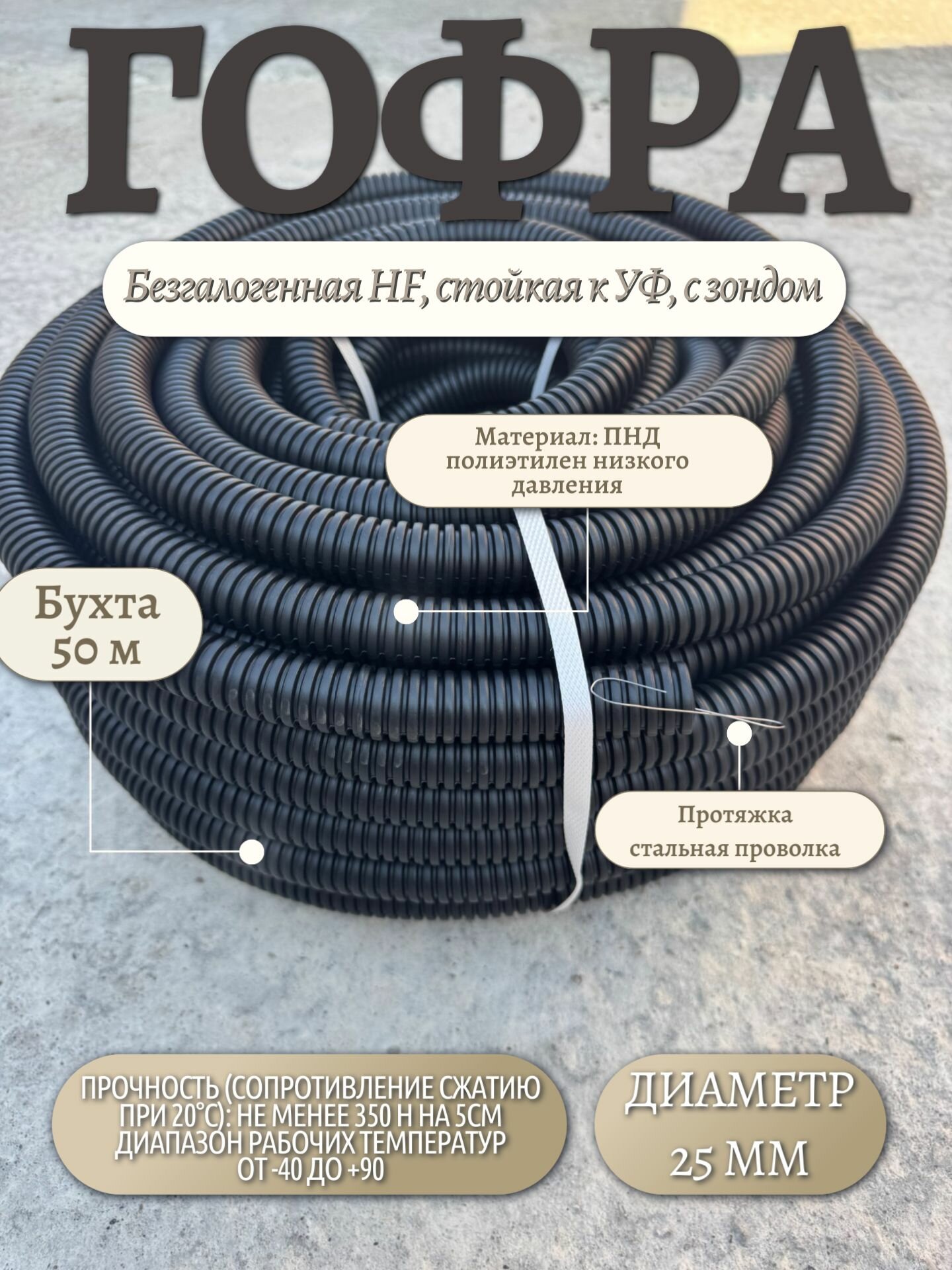 Гофра для кабеля