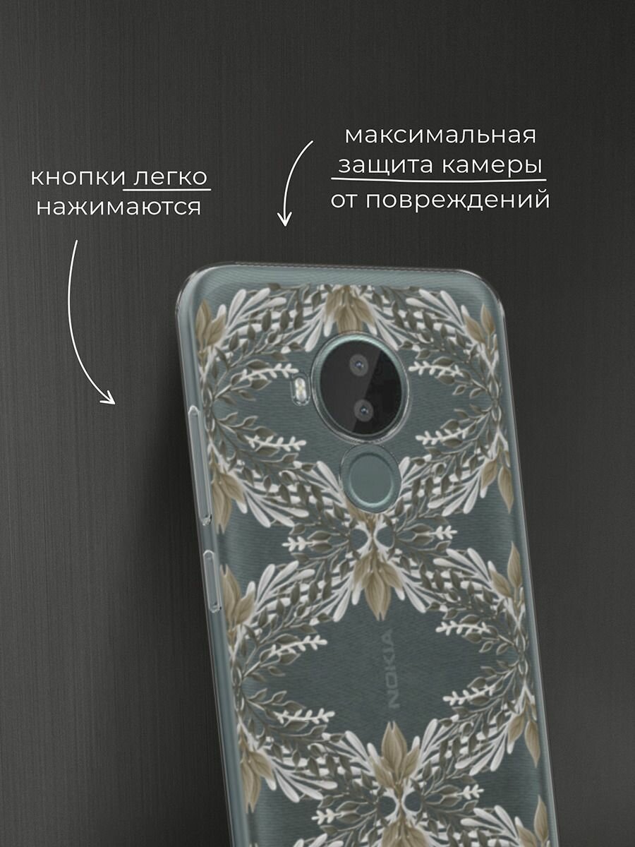 Чехол на Nokia C30 / Нокия C30 с принтом "Калейдоскоп цветов" — фото 1