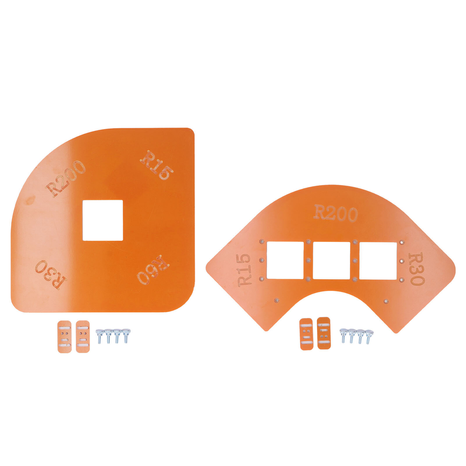 Набор из 2 шт. Шаблонов для фрезера с закругленными углами для деревообработки