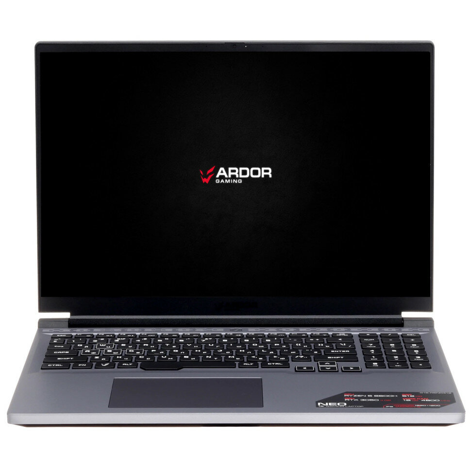 16" Ноутбук ARDOR GAMING NEO G16-R5ND312, AMD Ryzen 5 6600H, DDR5 - 16ГБ, SSD 512 ГБ, GeForce RTX 3050 - 4 ГБ