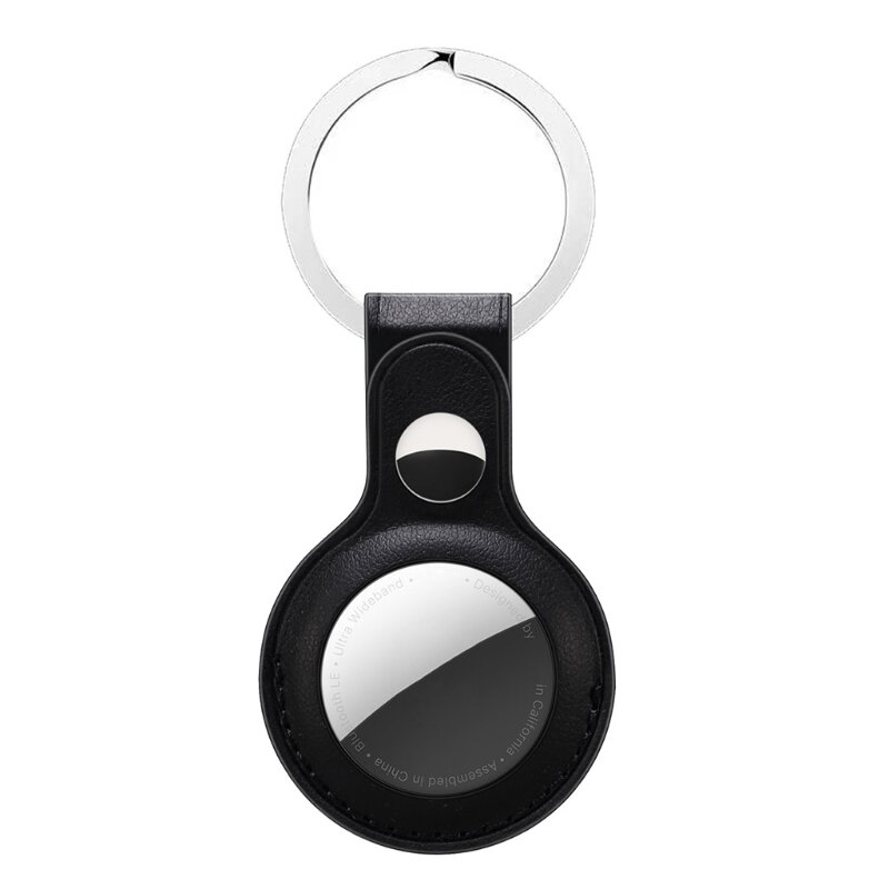 Кожаный Защитный чехол Apple Airtag-Черный