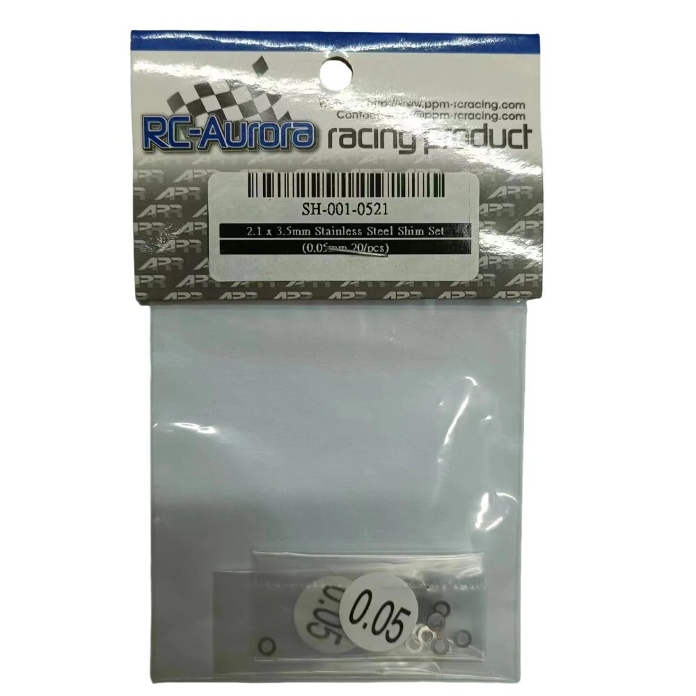 Набор прокладок RC Aurora 2.1x3.5mm из нержавеющей стали