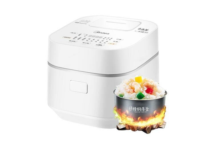 Рисоварка Midea MB-WHS30C96 5-слойная нержавеющая сталь, белая, 11 режимов, антипригарное покрытие