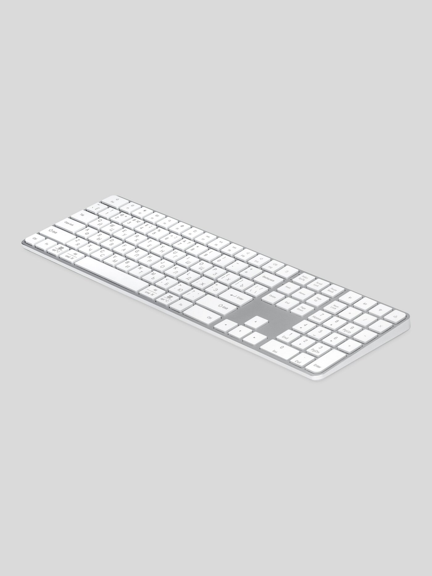 Клавиатура беспроводная Deppa 71111 Max Keyboard с цифровым блоком белый