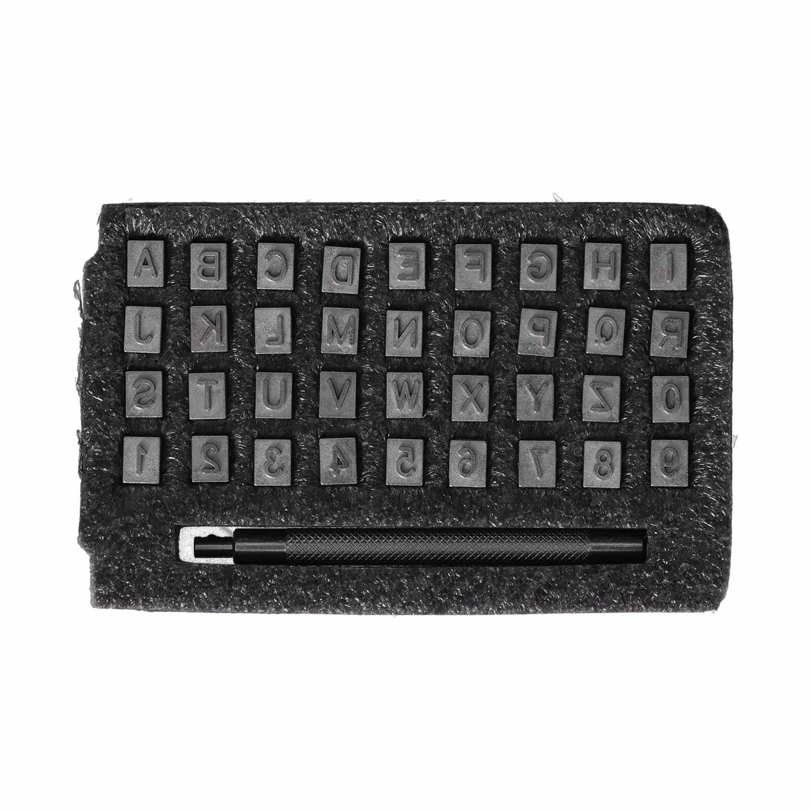 Набор штампиков для букв 37 шт, быстрый набор, четкий отпечаток, комплект для DIY из нержавеющей стали