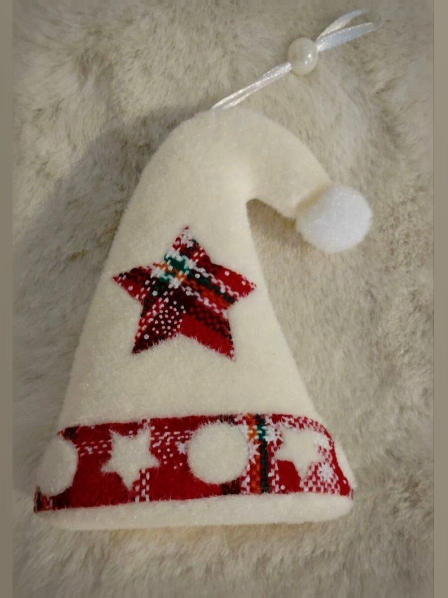 Елочное украшение "Колпак со звездой"11х7см