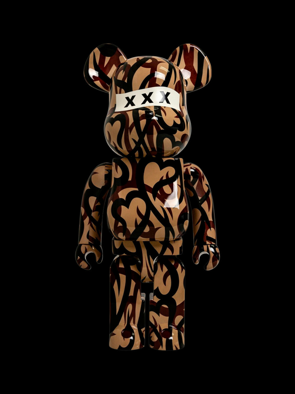 Коллекционная оригинальная фигура Bearbrick Number Nine x God Selection XXX 1000% / 70 см высота / ABS пластик
