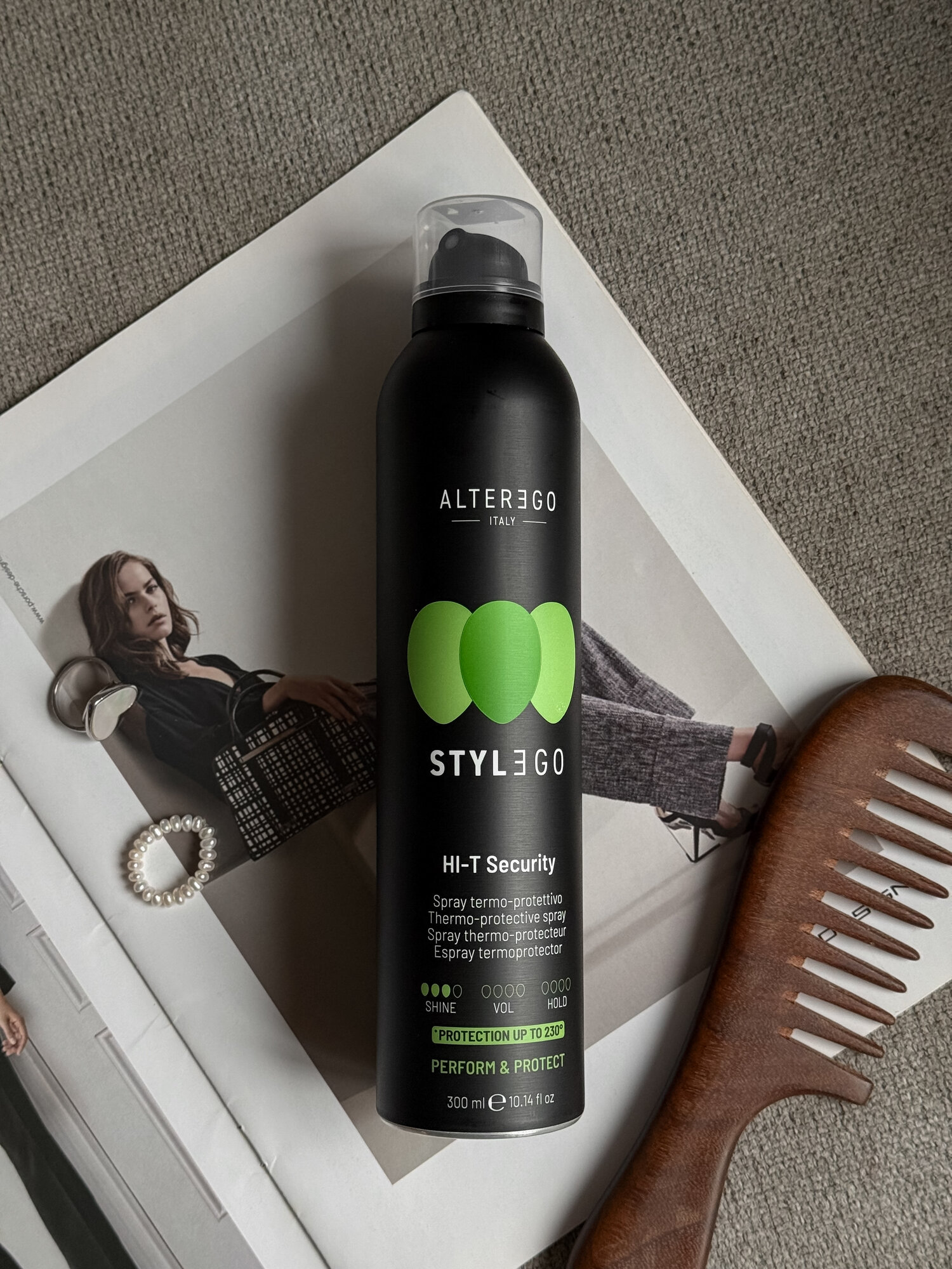 AlterEgo Italy Hasty Too Hi-T Security Термозащитный спрей для укладки волос, 300 мл