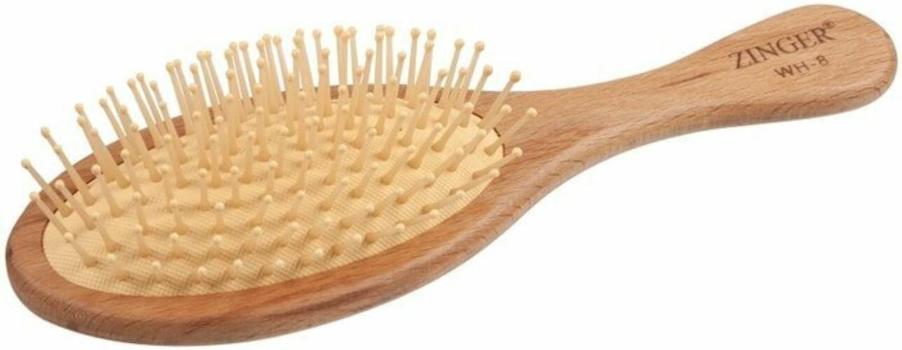 Расческа массажная Zinger деревянная, для разных типов волос