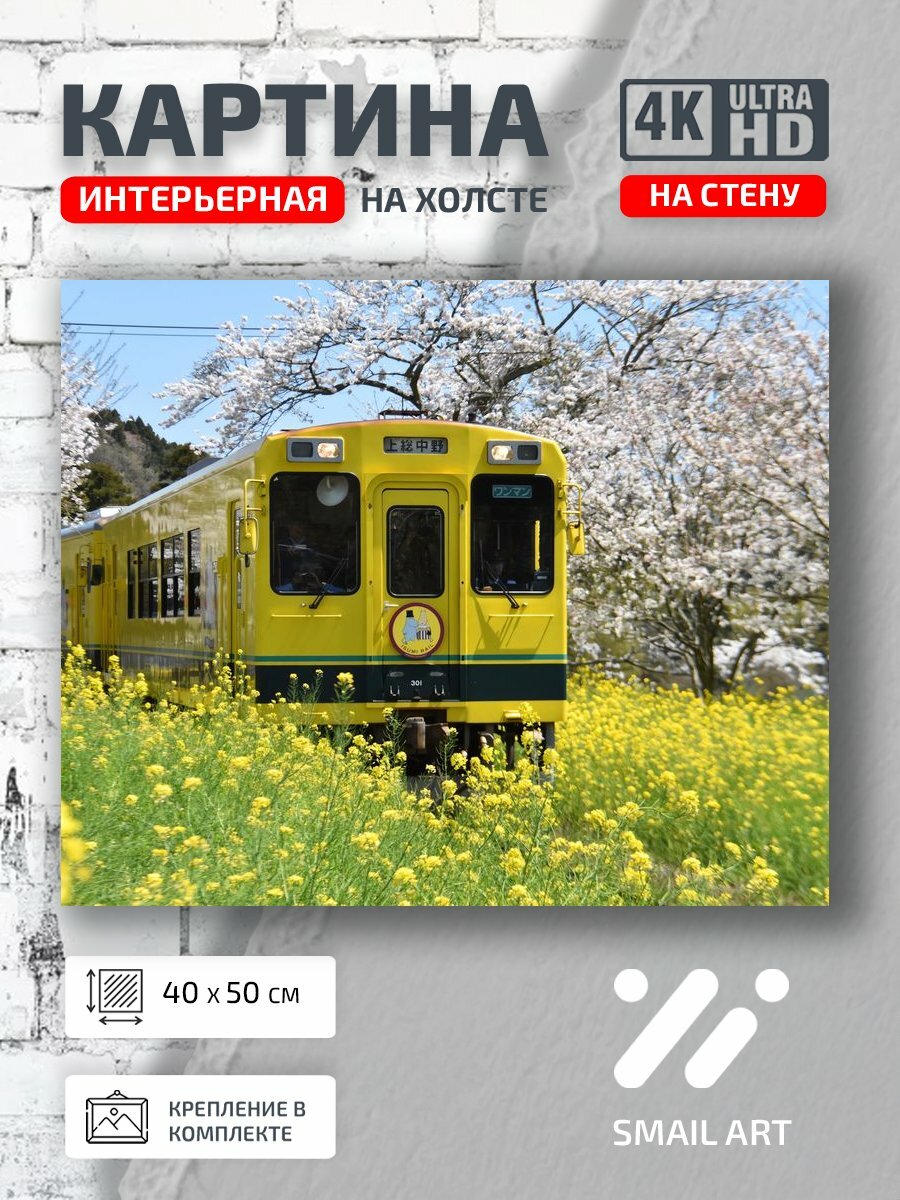 Картина на холсте интерьерная 40 на 50 на стену Цветение Mood для гостиной атмосфера декор