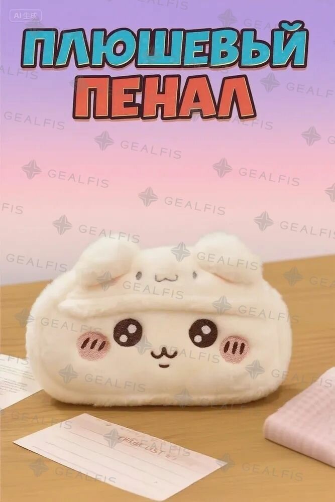 Пенал-игрушка CHIIKAWA из плюша, милый дизайн животных, большой объём, мягкий пенал для девочек