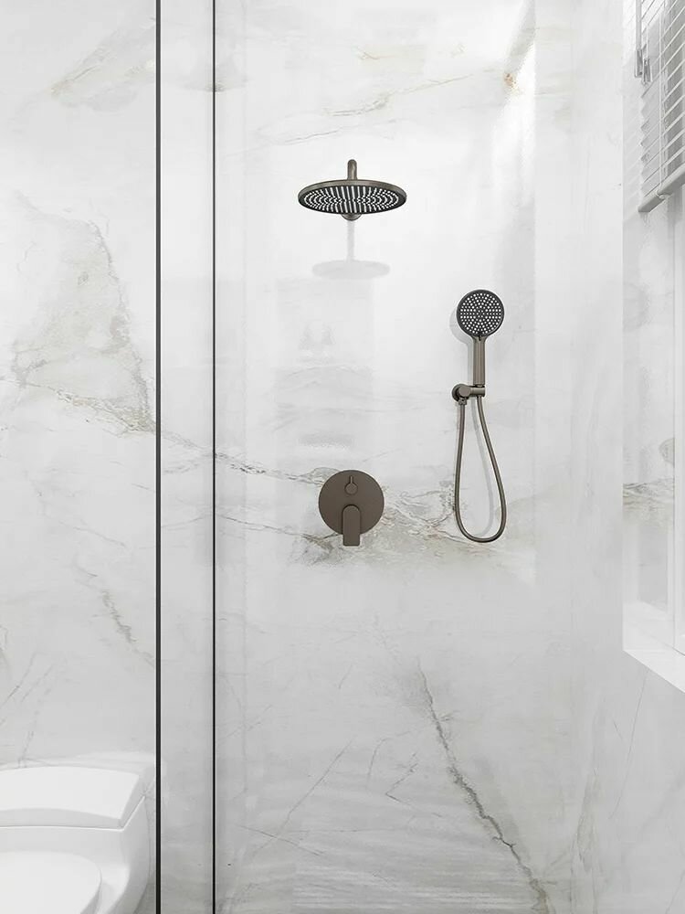 Встраиваемая душевая система Veconi LICATA brushed graphite (брашированный графит)