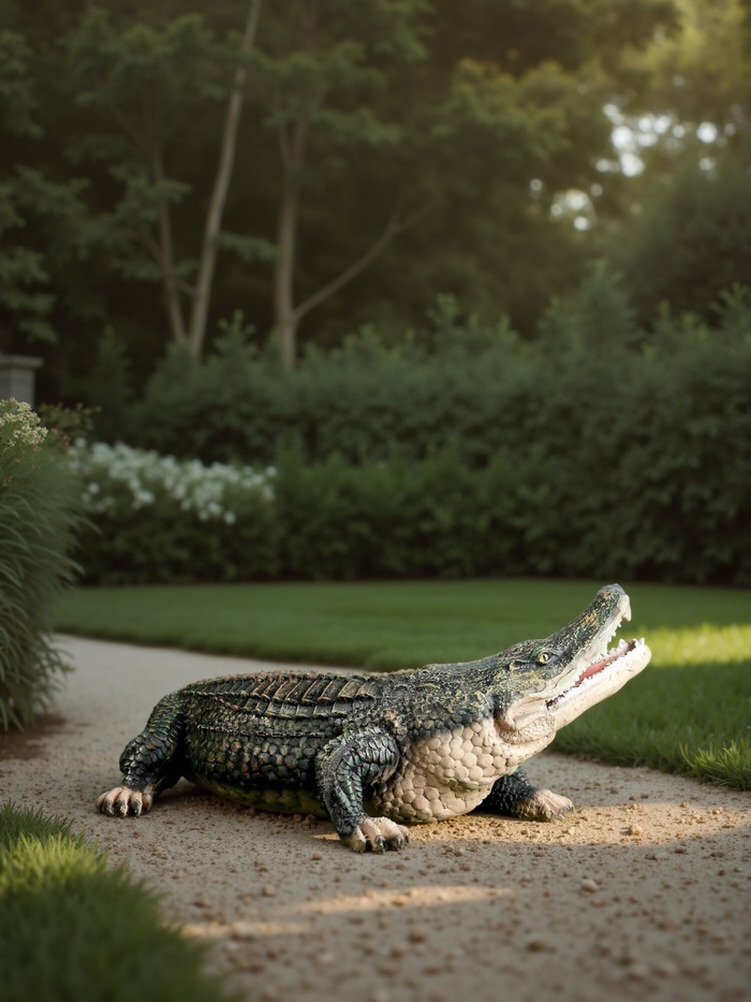 Садовая фигура Хорошие сувениры "Крокодил", 28 х 50 х 20 см, зеленый