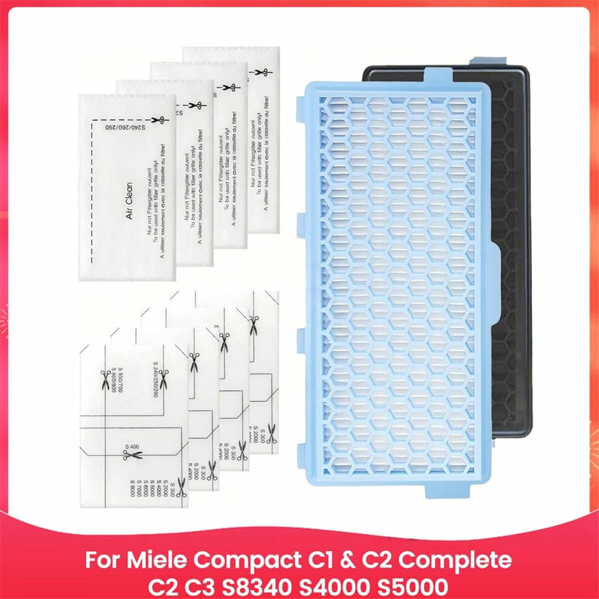 Фильтры для пылесосов HEPA-фильтры и моторные фильтры для Miele Compact C1 и C2, Complete C2 и C3, S8340, S4000, S5000