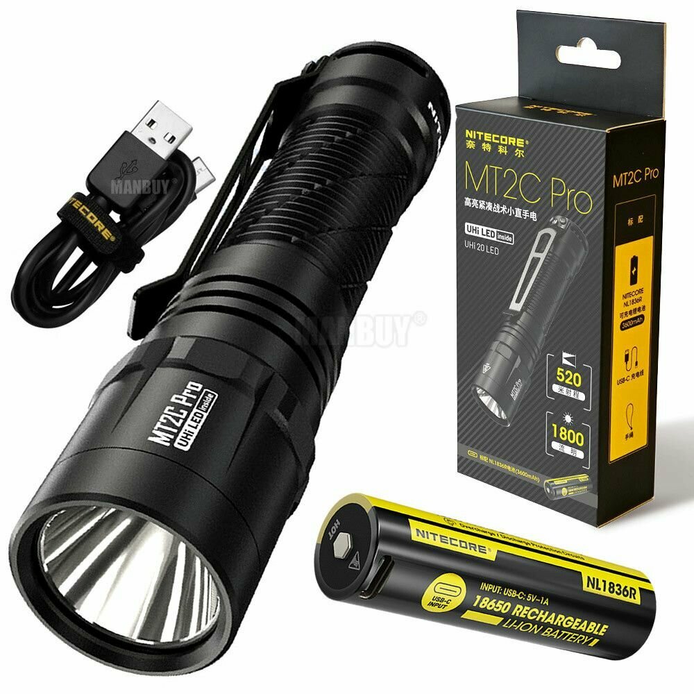 Nitecore MT2C Pro UHi 20 светодиодный фонарик 1800 люмен EDC