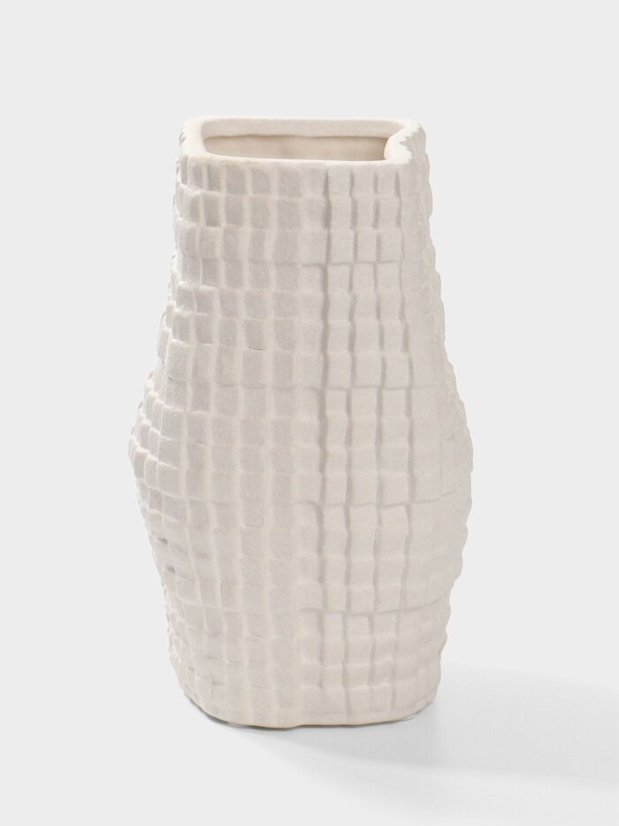 Ваза настольная керамика "Джорадо" 20х11 см, белый 10902468