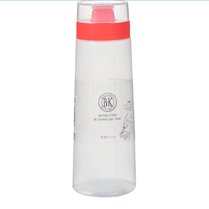 4-отверстия Салатная Бутылка для Соуса, Кетчупа и Майонеза - Красный Пластиковый Дозатор для Кухни, Сыра и Соусов -