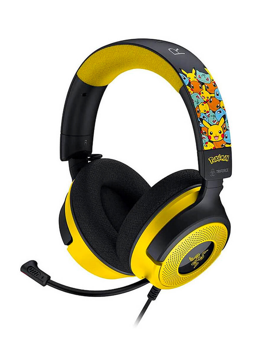 Razer Kraken V4 X Pokemon Edition, черный/желтый, проводные игровые наушники