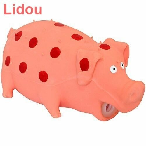 Игрушка TopPet Свинья хрюкающая 21см, латекс