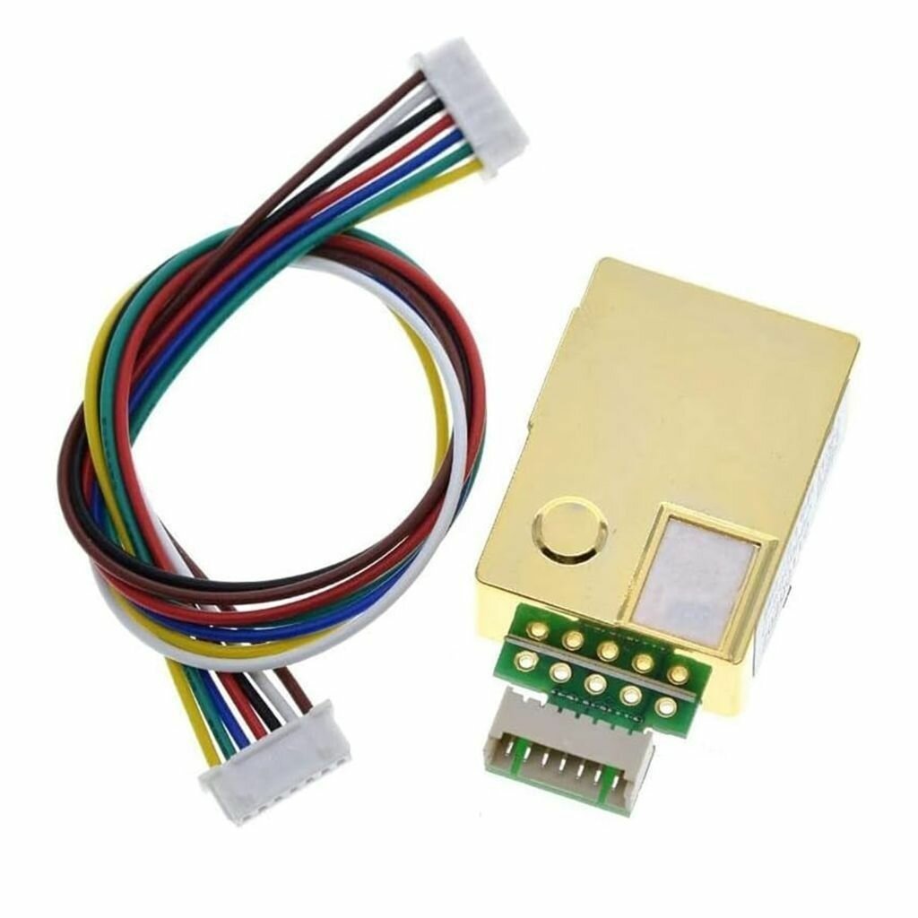 (1 комплект) Модуль датчика обнаружения CO2 MH-Z19B, мониторинг качества воздуха с помощью терминала и кабеля