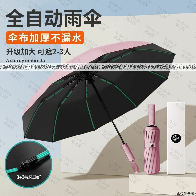 228-Костяной полностью автоматический зонт для мужчин, большой усиленный складной зонт двойного назначения для женщин, защита от солнца и дождя, садовое украшение