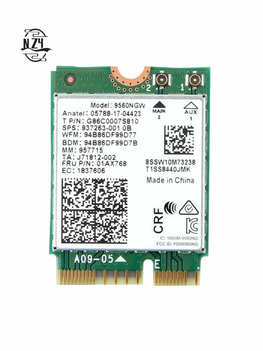 (F C T W) 1 Шт. 9560NGW WiFi Card Беспроводной Адаптер 5G Bluetooth 5.0 802.11Ac M.2 CNVI