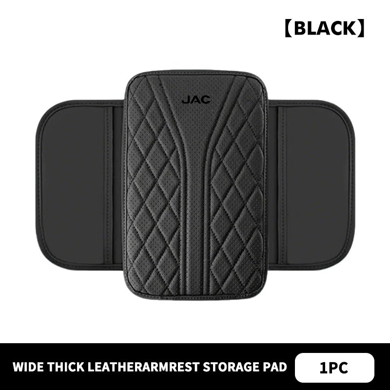 Кожаный коврик для хранения на подлокотнике центральной консоли автомобиля для JAC JS3 J2 black-1PCS