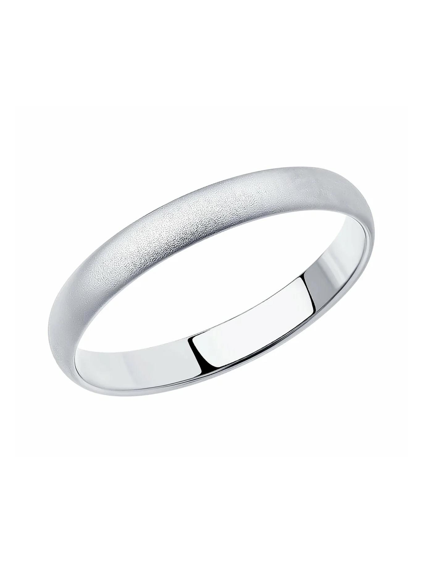 Кольцо обручальное, серебро, 925 проба