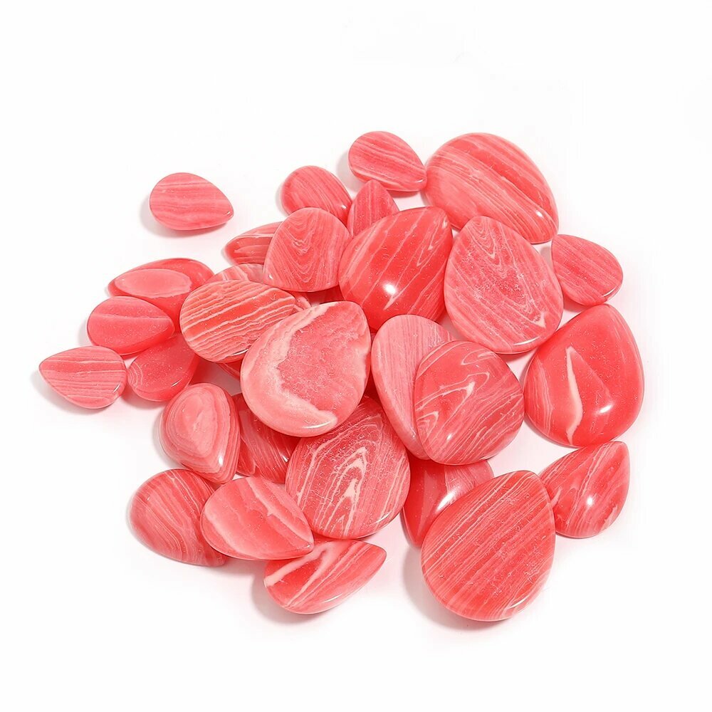 Кабошоны из натурального камня Тиparts, аметист, лазурит, агат Розовый, 18x25mm 5Pcs, RPK