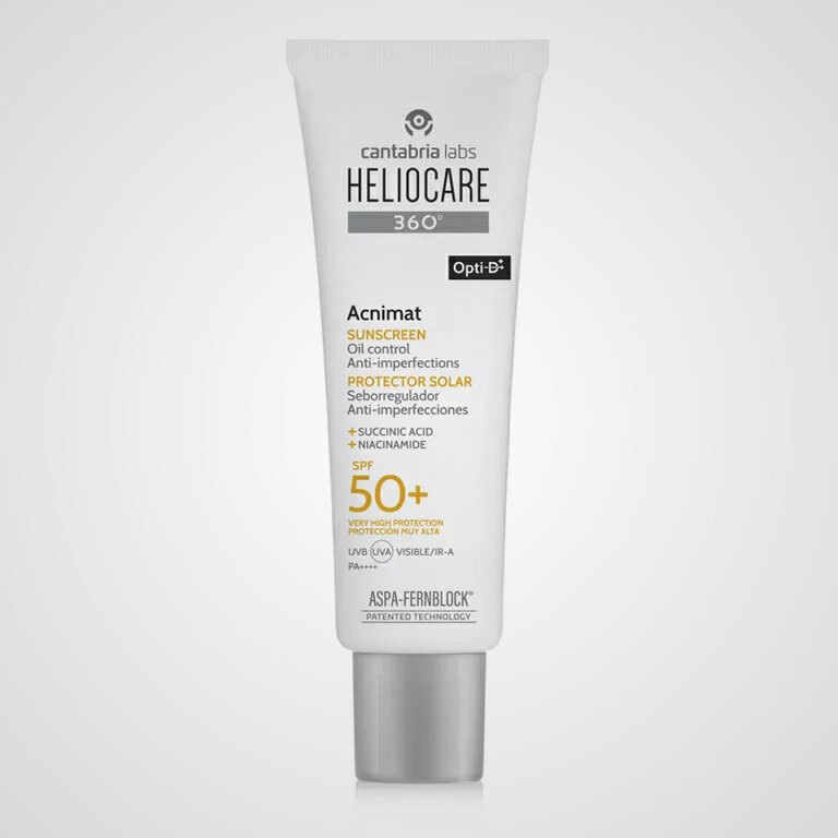 Себорегулирующий солнцезащитный крем с SPF 50 для кожи, склонной к акне 50 мл HELIOCARE 360 Acnimat Sunscreen Крем 50 мл