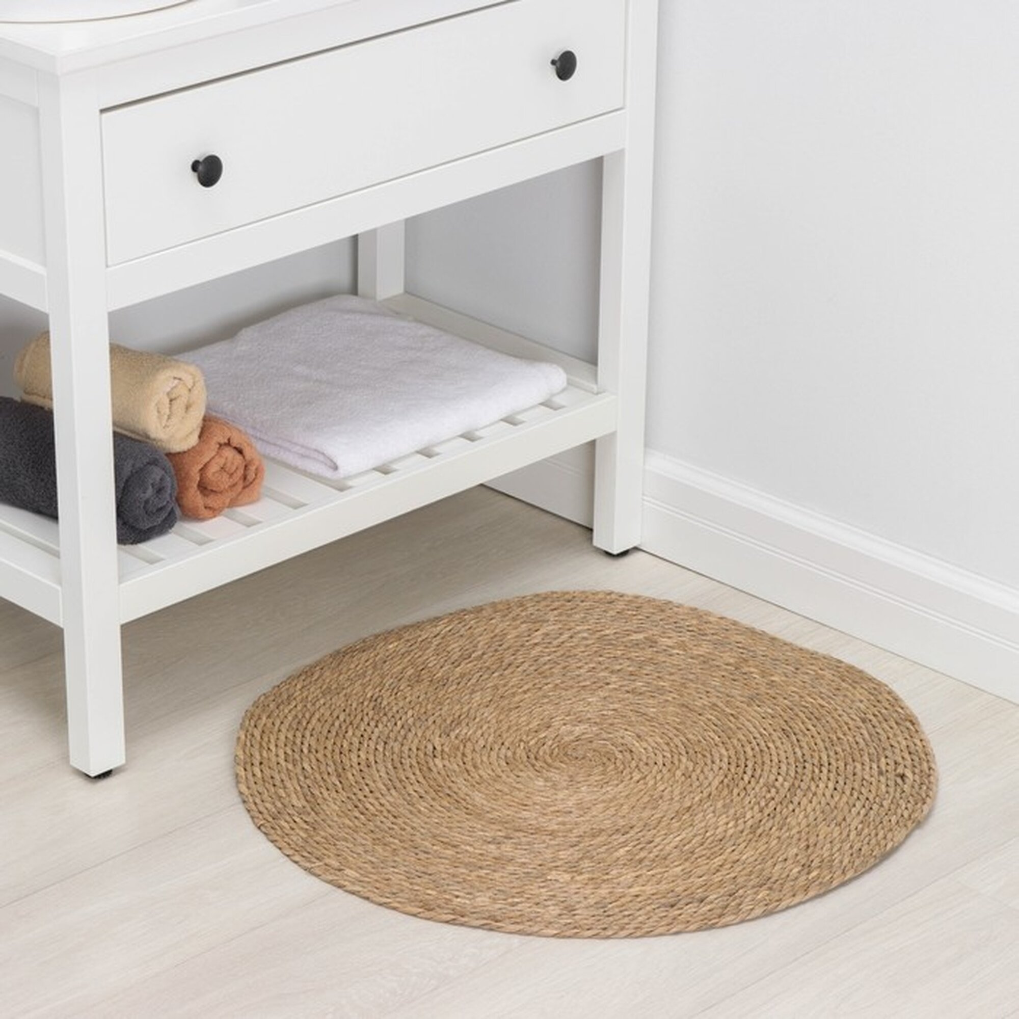 Коврик плетёный для серировки Доляна «Жгут», диаметр 70 см, цвет коричневый