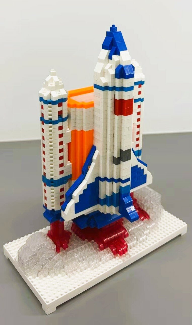 Конструктор 3Д из миниблоков RTOY Ракета взлетает, 2130 деталей - WL66546