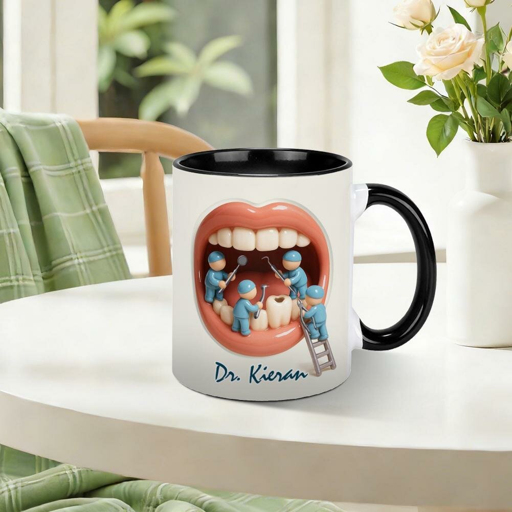 Кофейная чашка, специалист по гигиене полости рта
