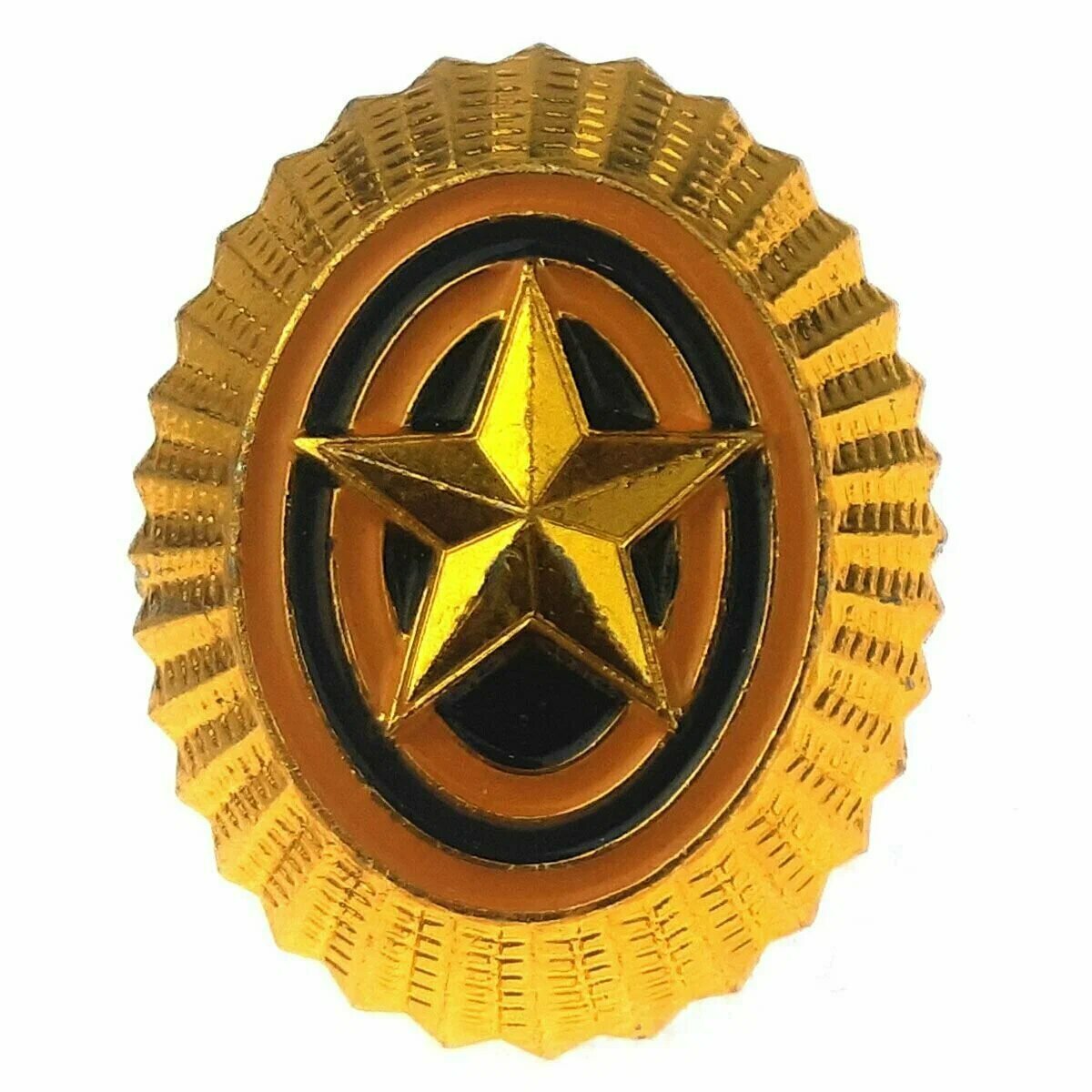 Кокарда Российской армии (МО) (Оригинал ГОСТ РФ) Орех (со звездой, золотистая)