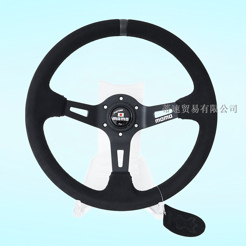 2026 Горячая распродажа 13inch Momo Новая модель Полноскоростной спортивный руль из замши для гонок и дрифта