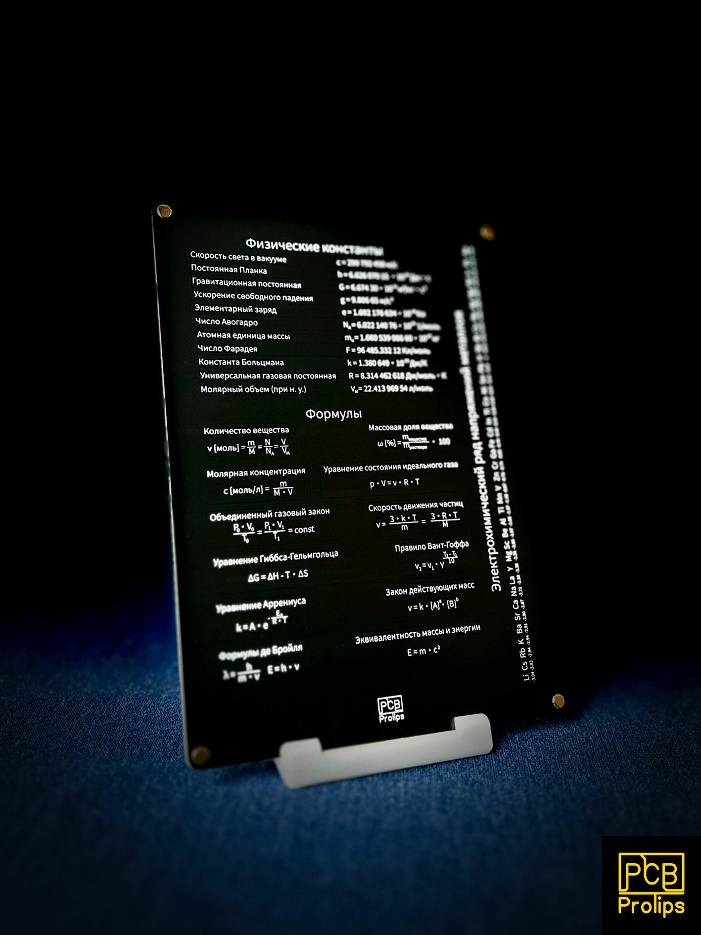 Таблица Менделеева PCB ProTips (Pb-free), настольная, стеклотекстолит, 15,5 x 11,1 см, Pb-free — фото 1