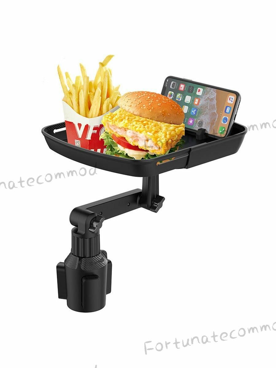 Автомобильный поднос для еды и напитков, держатель для стакана и телефона, мини-столик для кофе и закусок