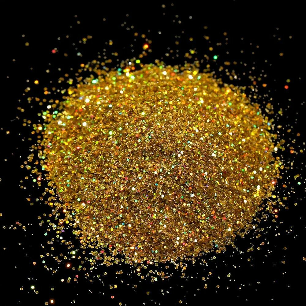 Блёстки Глиттеры, универсальные 20 грамм, цвет золотой