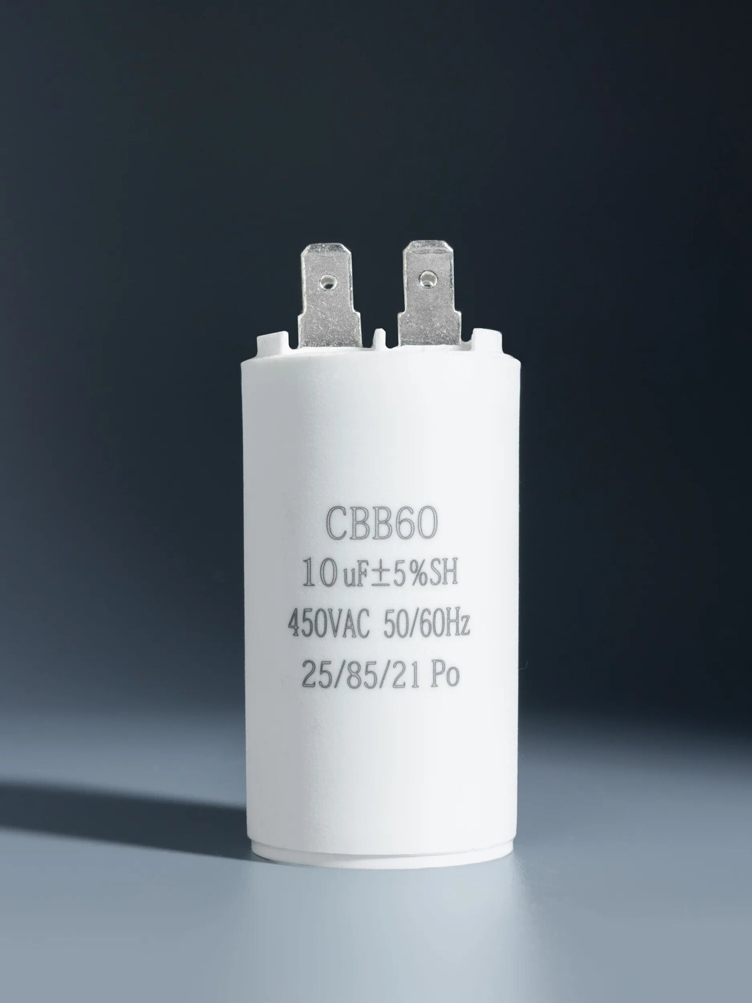 Конденсатор пусковой 10uF (10мкФ) 450V Exmork, 1 штука, цвет белый