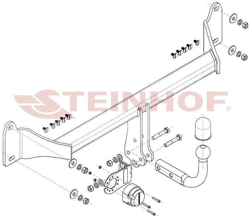 Фаркоп на BMW X2 F39, в т (паспорт и сертификат в комплекте)(без электрики) Steinhof. B-086