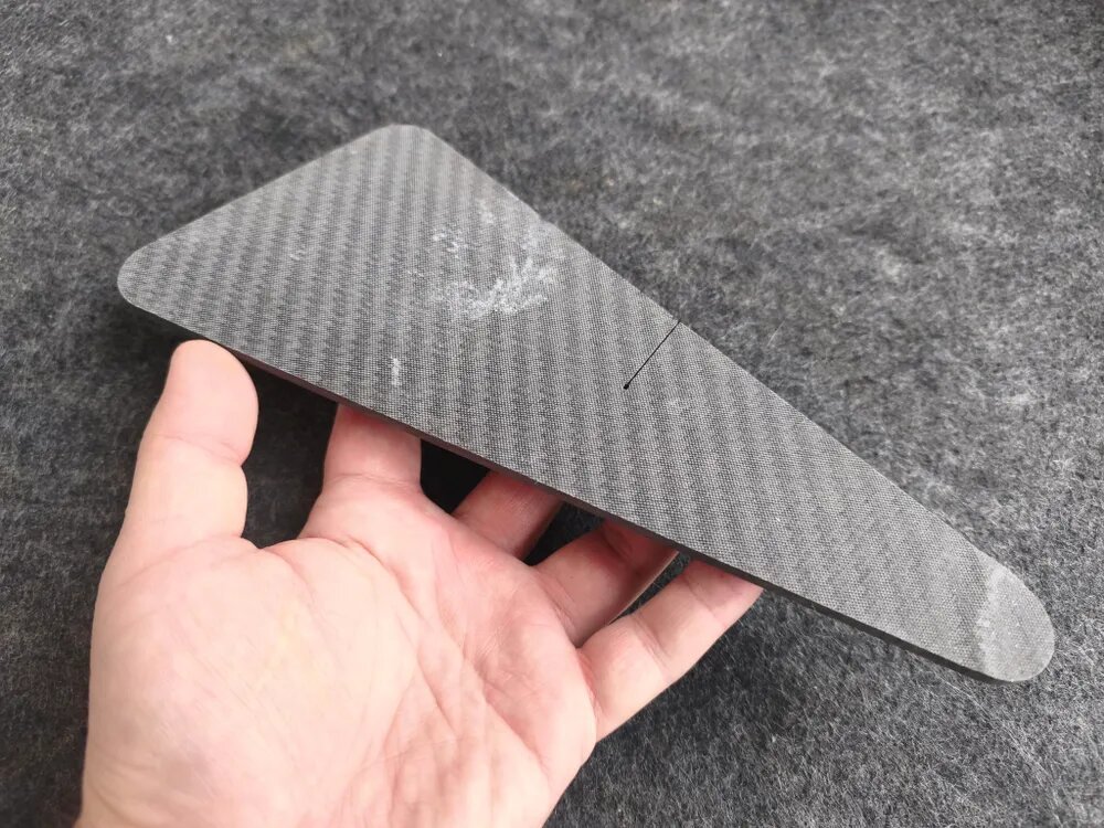 Заготовка для рукоделия из карбона 12К twill weave зеркальный золотой для ножа