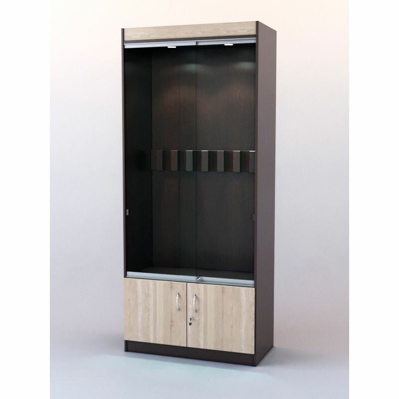 Витрина для оружия №2, Дуб Венге и Дуб Сонома. Производитель товара - компания Westcom.