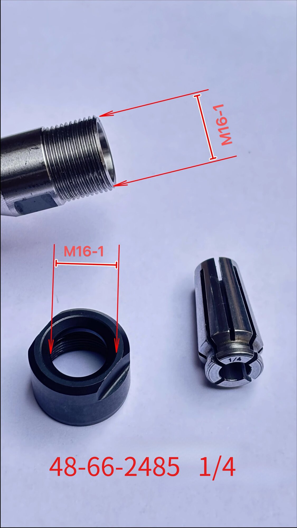 Комплект цанговых патронов Milwaukee 48-66-2486/48-66-2485 1/8/1/4 дюйма 2485