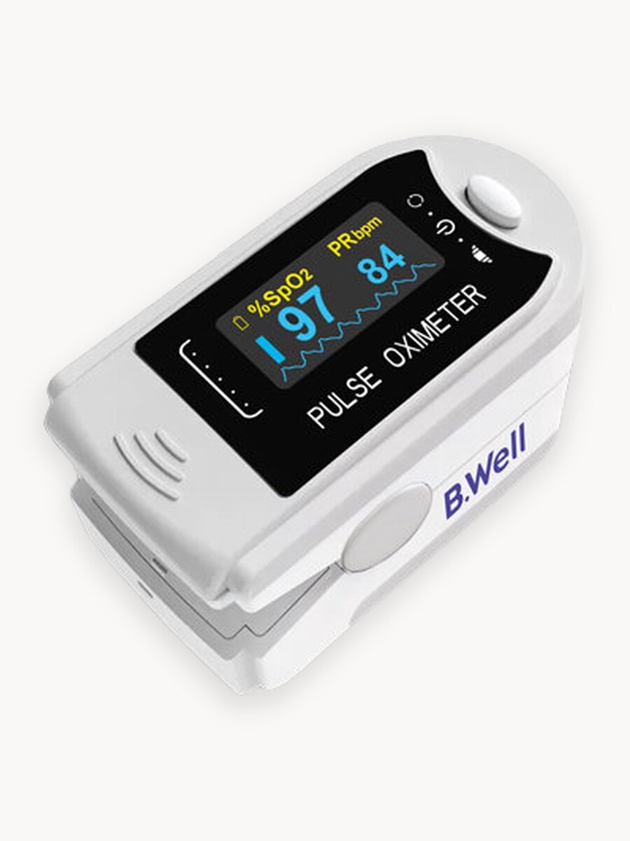 Пульсоксиметр B.WELL MED-320 поворот и регулярование ярокости дисплея, сумка-чехол и шнурок