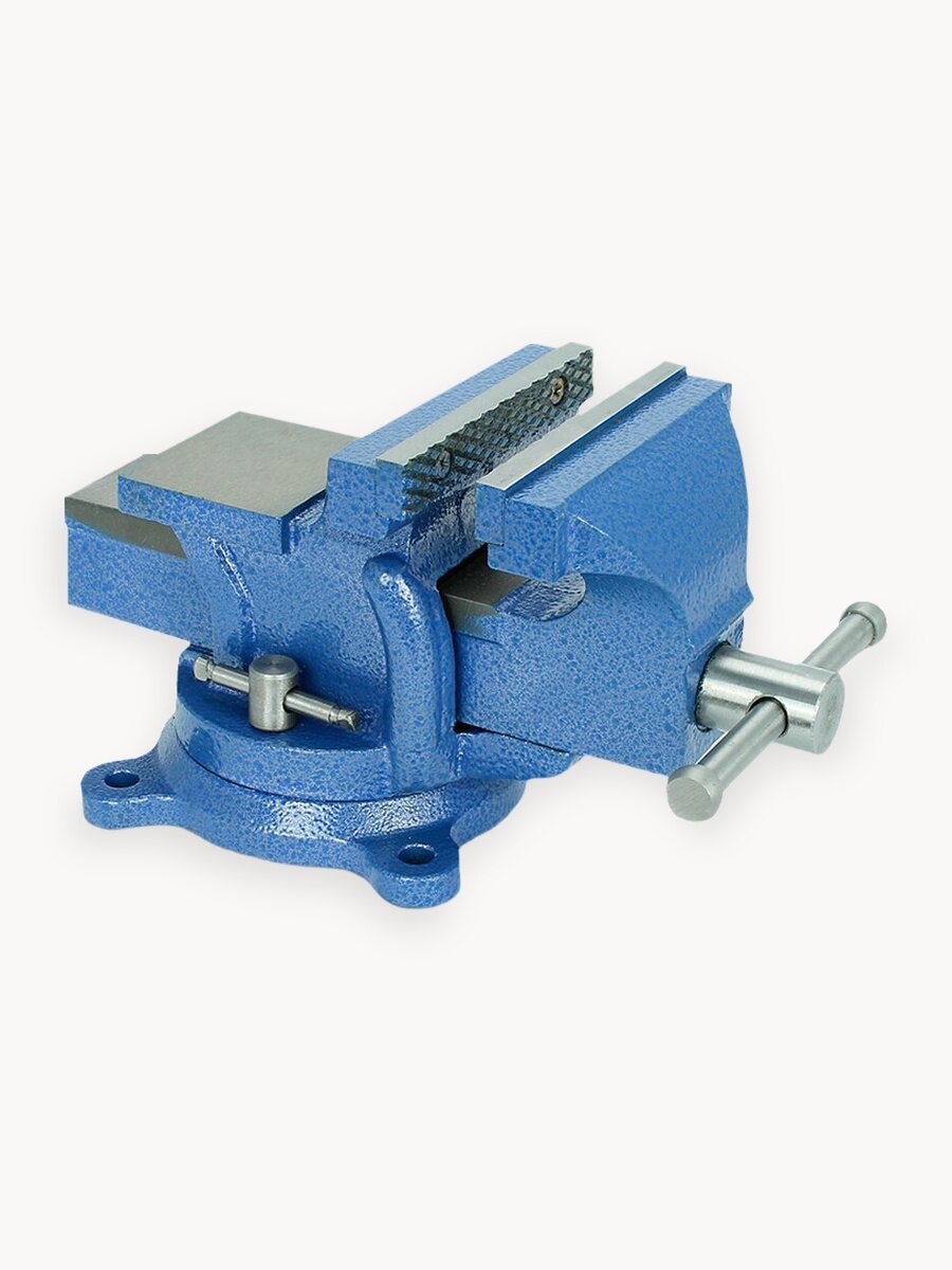 Тиски слесарные настольные, поворотные, с наковальней, ширина губок 100 мм